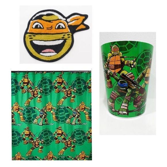 Bath | Tmnt Nickelodeon Teenagemutant Ninjaturtles Kids Bathroom Bundle ...